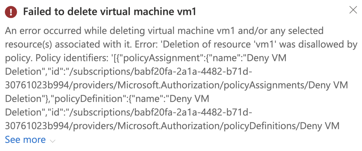 Prevent deletion of resources with Azure Policy | Gillian Stravers